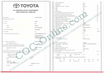 COC papers TOYOTA car Certificate of conformity | Free shipping – COC ...