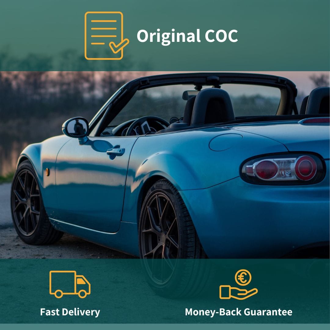 COC papers MAZDA car Certificate of conformity | Free shipping – COC-Online