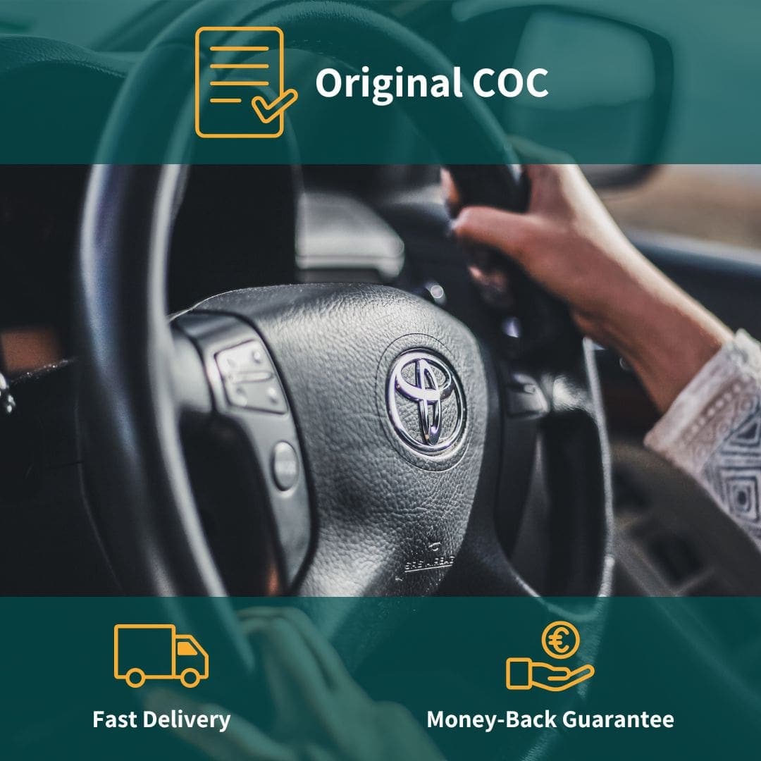 Pede Certificado de Conformidade COC TOYOTA | 100% Autêntico – COC-Online